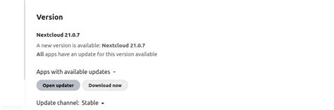 Updater Suggests 21 0 7 On A 21 0 7 Nextcloud Issue 402 Nextcloud