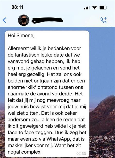 Dame Krijgt Bizar Bericht Van Tinder Date Na Een Avondje Uit