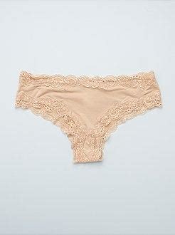 Tanga Femme Tangas Dentelle Imprimé Microfibre And Brésilien Lingerie