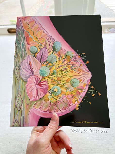 Floral Breast Anatomy Art Print — Trisha Thompson Adams