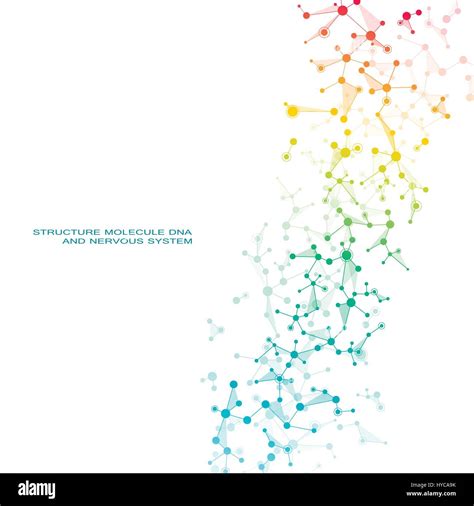 Molecule Dna And Neurons Vector Molecular Structure Connected Lines