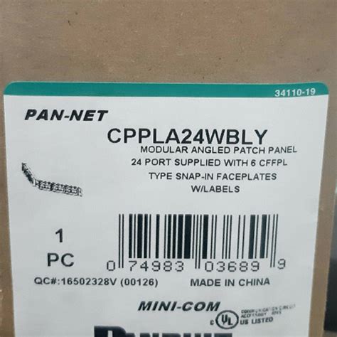 Jual Panduit Frame Patch Panel 24 Port Angle CPPLA24WBLY Jakarta Pusat Electric Castle
