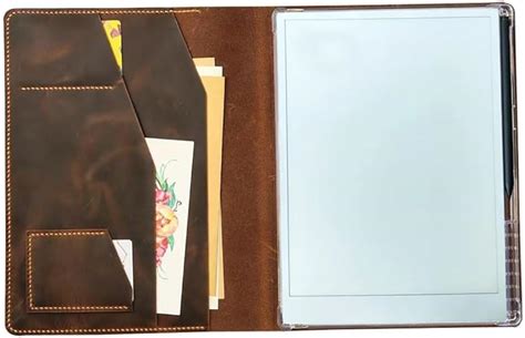 Leather Folio Case With Pen Holder For Remarkable 2 Cover