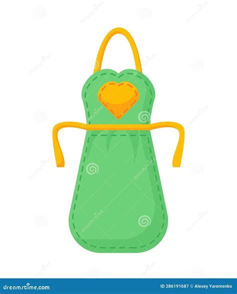 Kitchen Apron Vector Concept Stock Vector Illustration Of Body Green