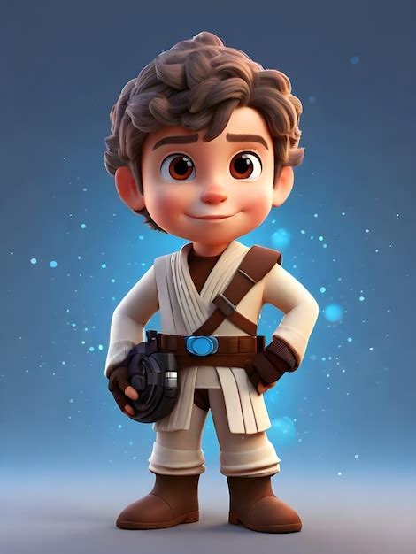 Premium Photo 3d Illustration Of A Cute Cartoon Boy In Star Wars Costume