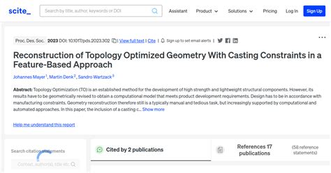 Reconstruction Of Topology Optimized Geometry With Casting Constraints