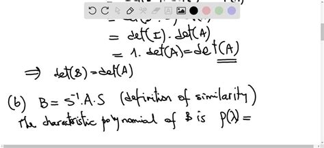 solved a show that if the two n x n matrices a and b are similar