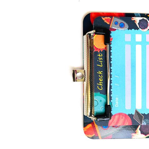 قیمت و خرید تخته شاسی پایاپاب مدل چک لیست طرح کهکشان سایز A5 به همراه کاغذ یادداشت