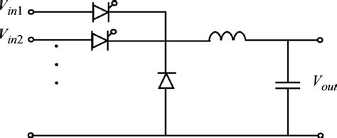 Two Input Buck Converter From 6 More Inputs Possible By Adding More