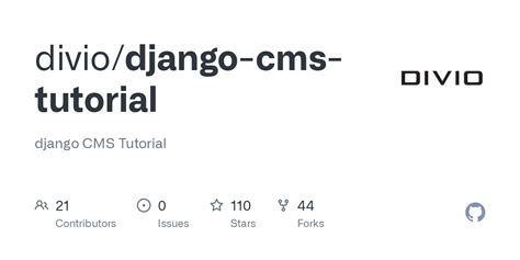 Github Diviodjango Cms Tutorial Django Cms Tutorial