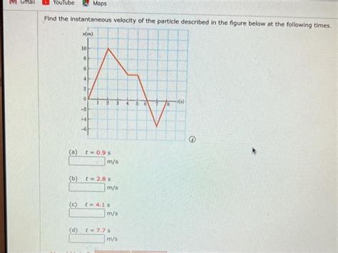 [solved] find the instantaneous velocity of the particle d