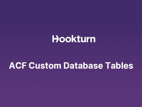 Nulled ACF Custom Database Tables V1 1 4 WP Nullified