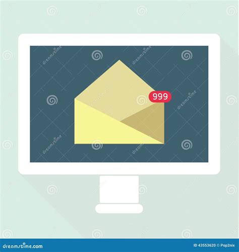Email Notification Flat Design Stock Vector Illustration Of Arrow