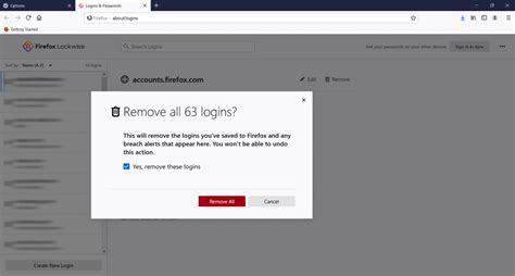 how to delete saved passwords in firefox