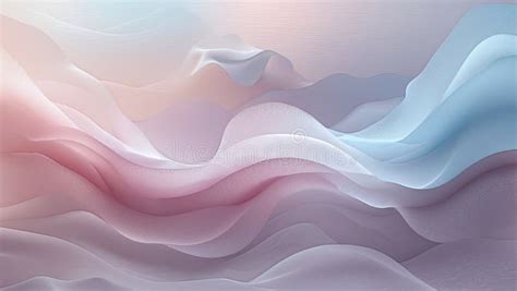 Serene Abstract Pastel Wave Gradient Background Stock Illustration