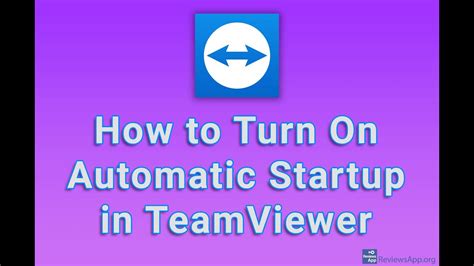 How To Turn On Automatic Startup In TeamViewer YouTube