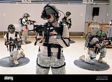 Us Army Soldiers Conduct Immersive Virtual Simulation Training Using