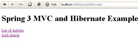 Spring 3 Mvc Hibernate Example