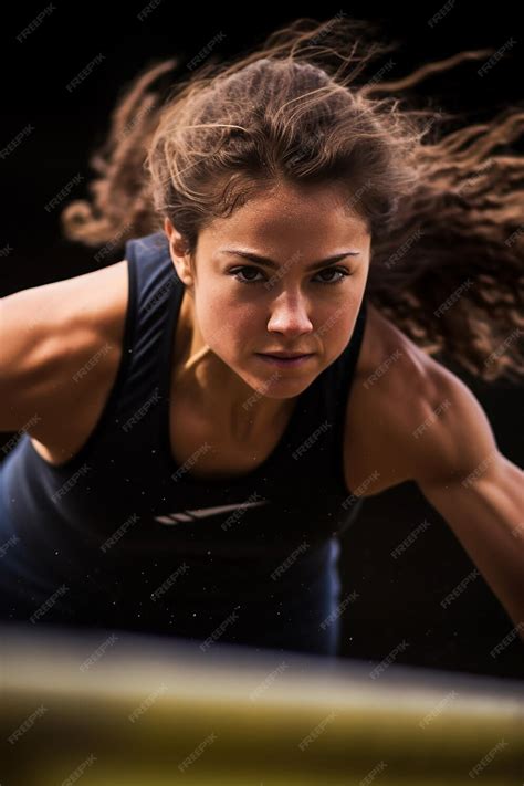 Premium Photo Photoshoot Featuring Women Athletes In Action Across