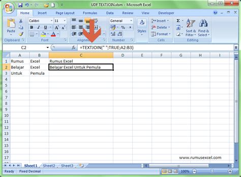 Udf Textjoin Fungsi Textjoin Untuk Excel 2007 2016