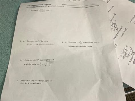 Solved N Name PROBLEM RECOGNITION EXERCISES Nometrie Chegg