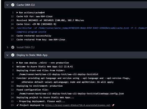 Github Actions と Swa Cli を使った Azure Static Web Apps へのデプロイを高速化する しばやん雑記