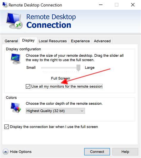 Using Only Specific Monitors With Rdp Connections —