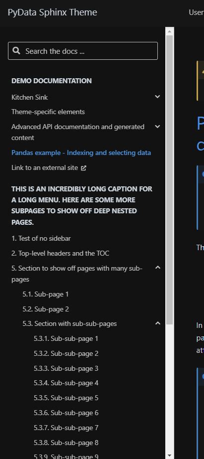Improve Scroll Bars And Support Dark Mode · Issue 633 · Pydatapydata Sphinx Theme · Github
