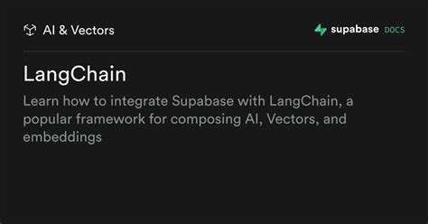 langchain supabase docs