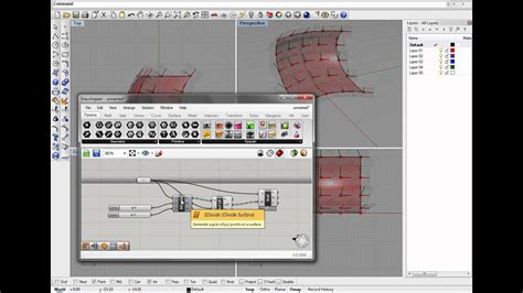 Rhino Grasshopper Array T Spline Object Along A Surfacemov Youtube