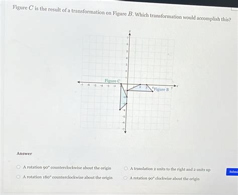 Solved Figure C Is The Result Of A Transformation On Figure B Which