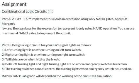 solved assignment combinational logic circuits ii part a