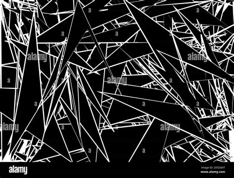 Abstract Overlapping Black And White Monochrome Shapes Geometric Art Background Texture