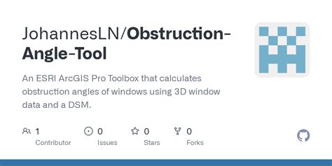 Github Johannesln Obstruction Angle Tool An Esri Arcgis Pro Toolbox That Calculates