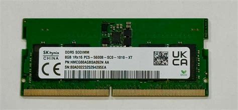 Sk Hynix 8gb Ddr5 5600mhz Sodimm Pc5 5600b Sc0 1rx16 11v So Dimm 262 Sk Hynix 8gb Ddr5 5600mhz Sodimm Pc5 5600b Sc0 1rx16 11v So Dimm 262