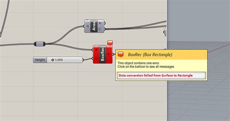 Data Conversion Failed From Surface To Rectangle Grasshopper Mcneel