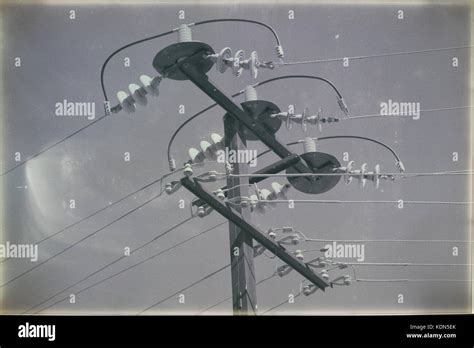 In Australia The Concept Of Power Line With Electrical Pole In The Clear Sky Stock Photo Alamy