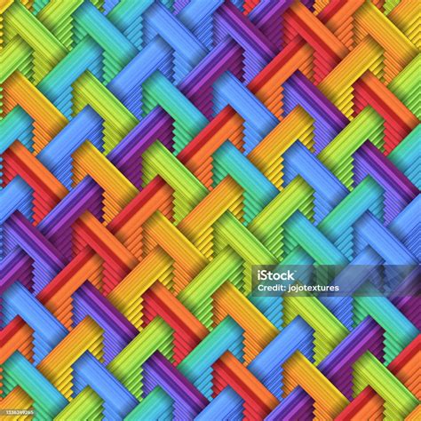 대각선 크로스 스트라이프 패턴 직조 질감 무지개 색상 3d 일러스트가 있는 매끄러운 질감 가리기에 대한 스톡 벡터 아트 및 기타