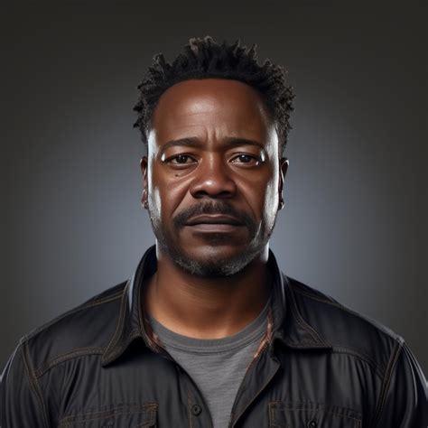 serious and photorealistic headshot exceptional african american