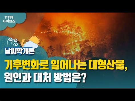 날씨학개론 기후변화로 일어나는 대형산불 원인과 대처 방법은 YTN 사이언스 YouTube