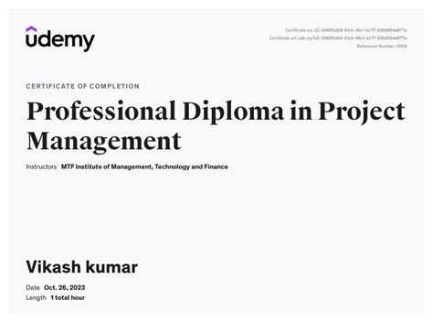 Vikash Kumar On Linkedin Projectmanagement Udemy Certification