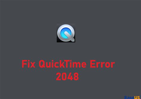 fix quicktime error 2048 4 easy fixes