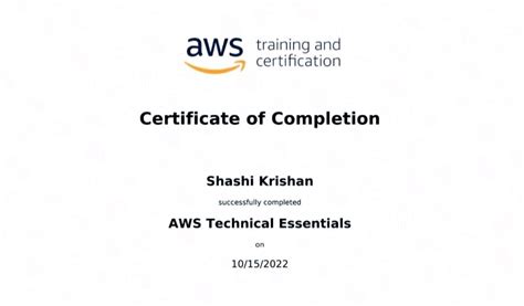 Awscertification Technicalessentials Aws Shashikrishna Awstraining Awsjobs Shashi Krishna