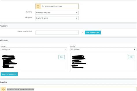 No Carrier Can Be Applied To This Order Prestashop 1775 Version General Topics Prestashop