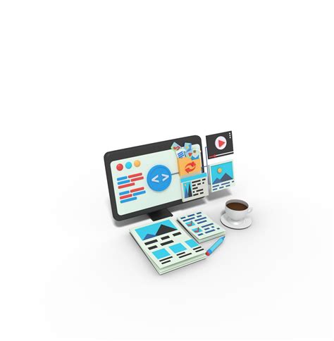 3d Illustration Of Programmer Map Website On Computer 10987233 Png
