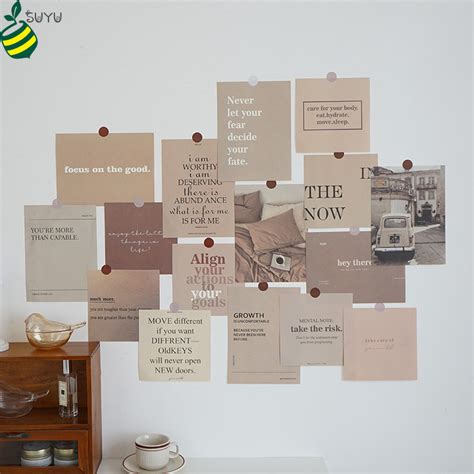 โปสเตอร์ภาษาอังกฤษสติ๊กเกอร์ติดผนัง Diy พื้นหลังกระดาษการ์ด Photo Props โปสการ์ดตกแต่งบ้าน