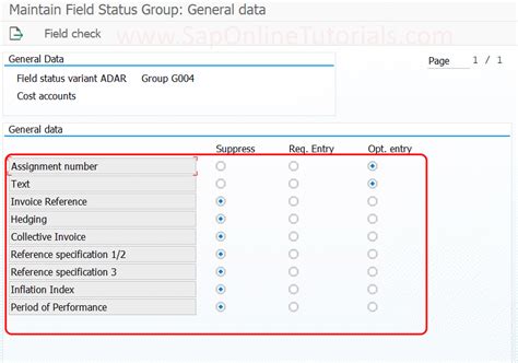 Define Field Status Variants And Groups In Sap S4 Hana Sap Tutorials