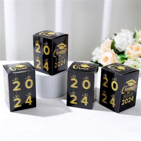 6 件套畢業主題糖果盒祝賀畢業生 2024 年派對禮物畢業派對裝飾畢業帽禮盒 蝦皮購物