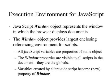 Ppt Execution Environment For Javascript Powerpoint Presentation