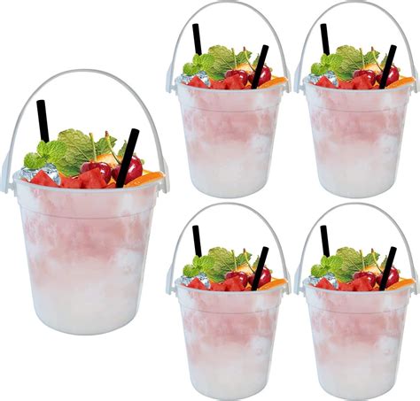 Plastic Cocktail Buckets Reusable Translucent And Perfect For Summer